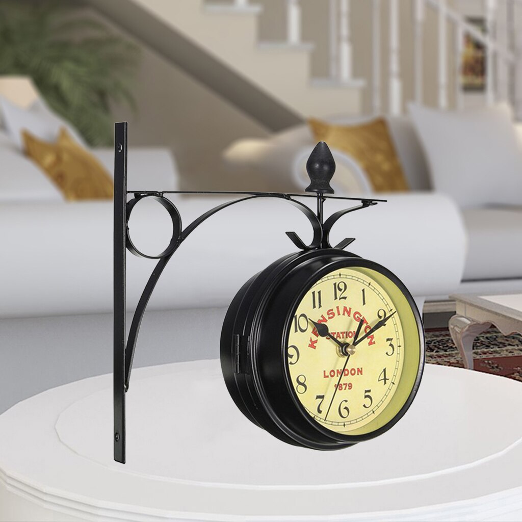 Double-Side Round Wall ing Clock Quiet Clocks Coff... – Vicedeal