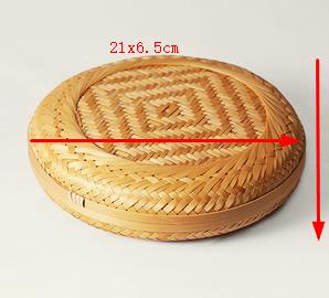 small bamboo woven tea basket handmade natural bam... – Grandado