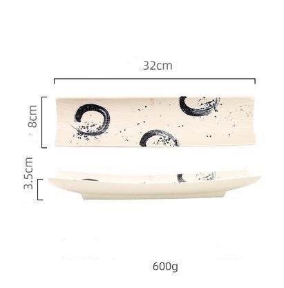 1 plato Rectangular de cerámica para Sushi de esti... – Grandado
