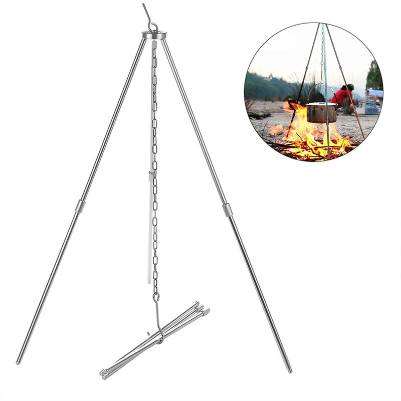 Camping Bonfire Tripod Portable Triangle Support C... – Grandado