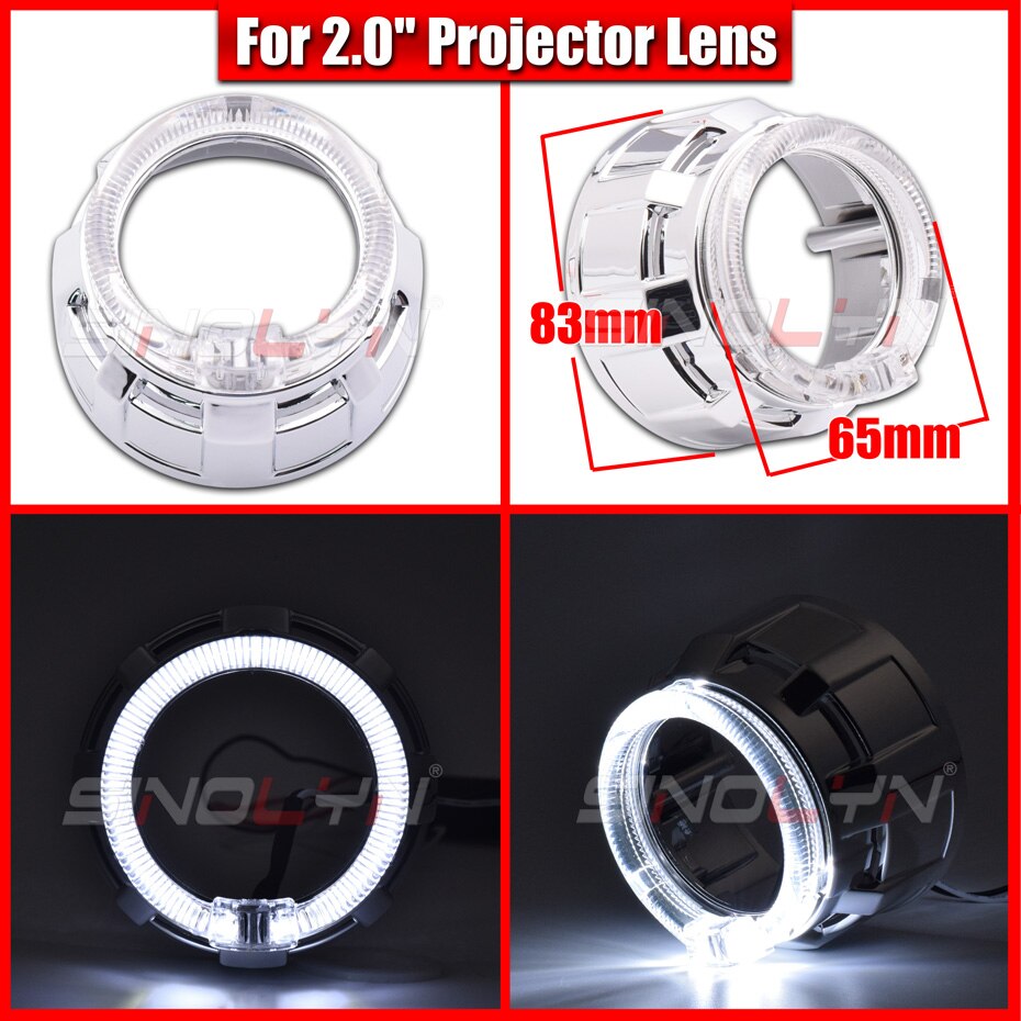 Sinolyn LED Angel Eyes Headlight Lens Shrouds Beze... – Vicedeal