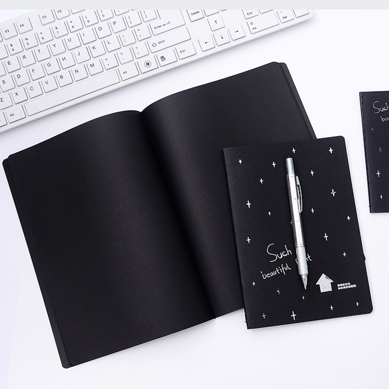 Notebook Black Inner Page Diary Stitching Binding ... – Grandado