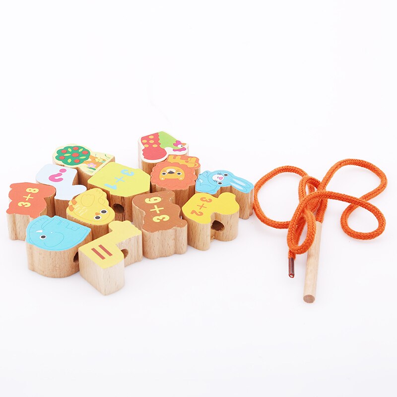 Wooden toys Baby DIY Toy Cartoon Fruit Animal Stri... – Grandado