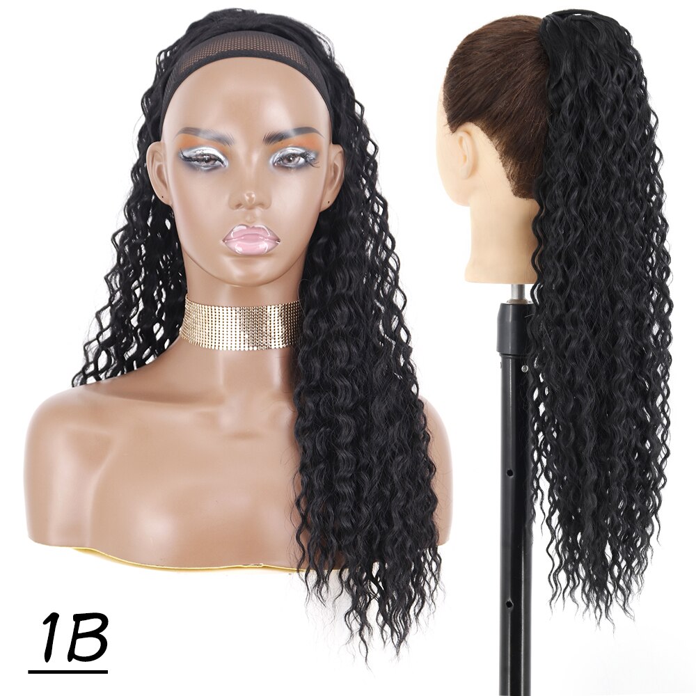 Synthetic Long Kinky Curly Ponytail Drawstring Pon... – Grandado