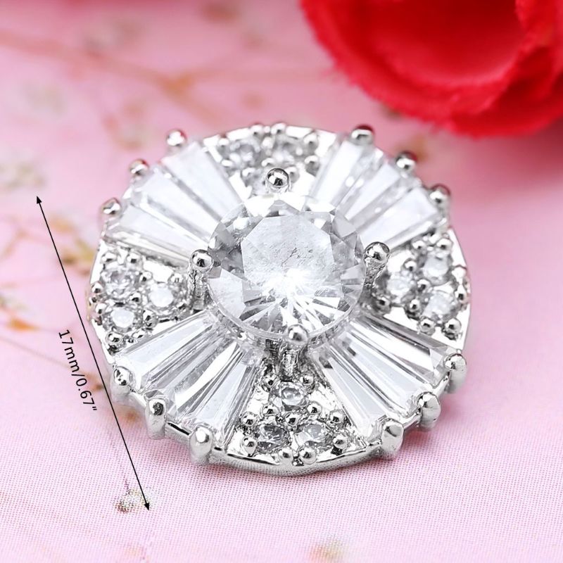 1Pc 17Mm Glitter Zirkoon Ronde Met Kruis Vorm Deco... – LovingPrices