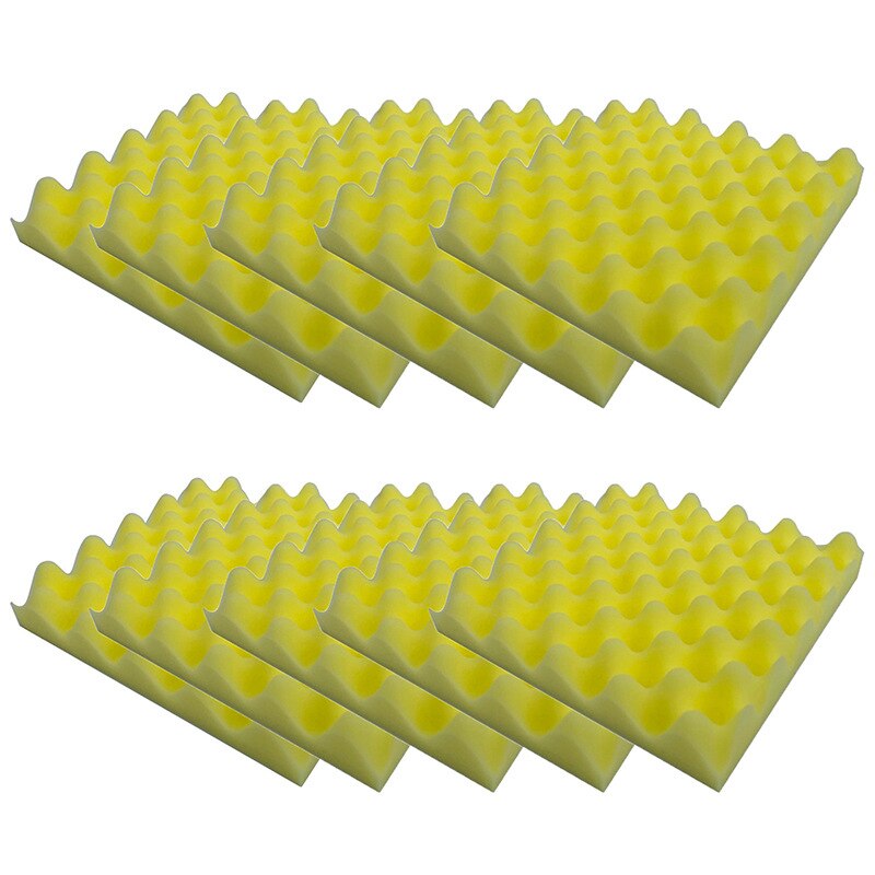10pcs/set 25x25x4cm Sound-absorbing Sponge Soundpr... – Grandado