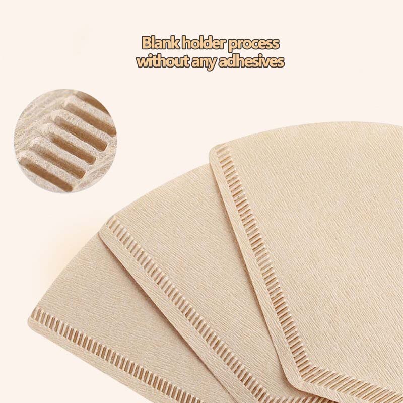 100Pcs/Bag Fan Shaped Coffee Filter Paper Wooden C... – Grandado