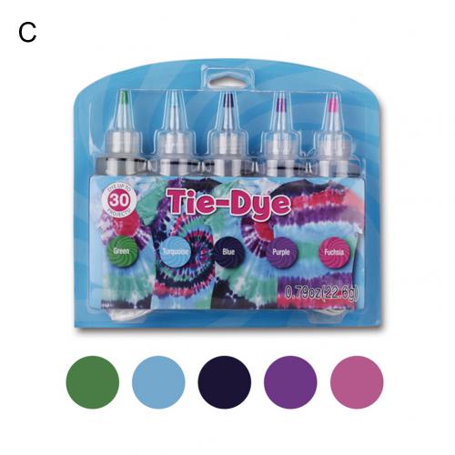 5 Colors DIY Permanent Tie Dye Kit Fabric Textile ... – Grandado
