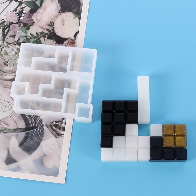 2022 Pattern DIY Crystal Glue Dropping Mold Tetris... – Vicedeal