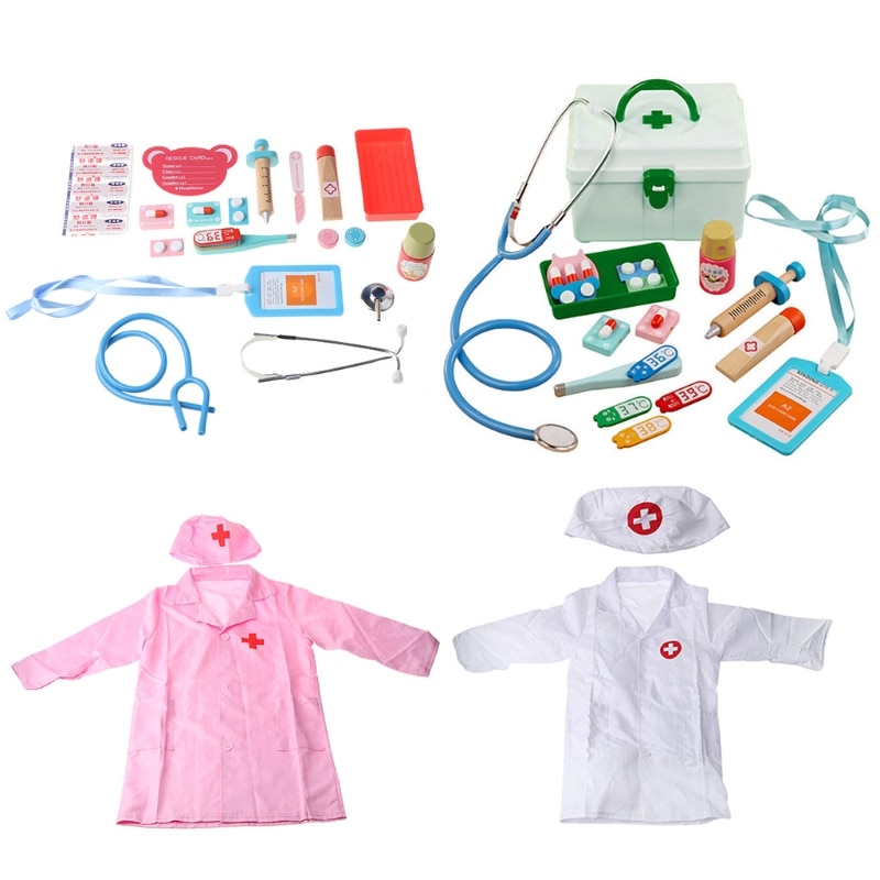 Pretend Doctor Play Wooden Toys for Children Role ... – Vicedeal