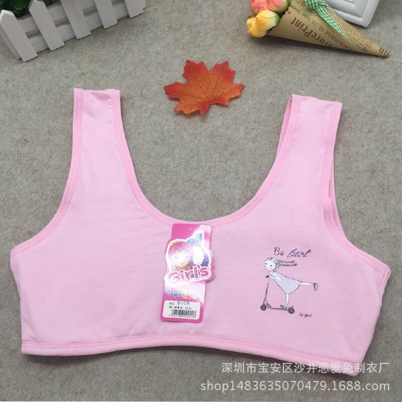 5PCS Girls' development bra cotton breathable cute... – Vicedeal