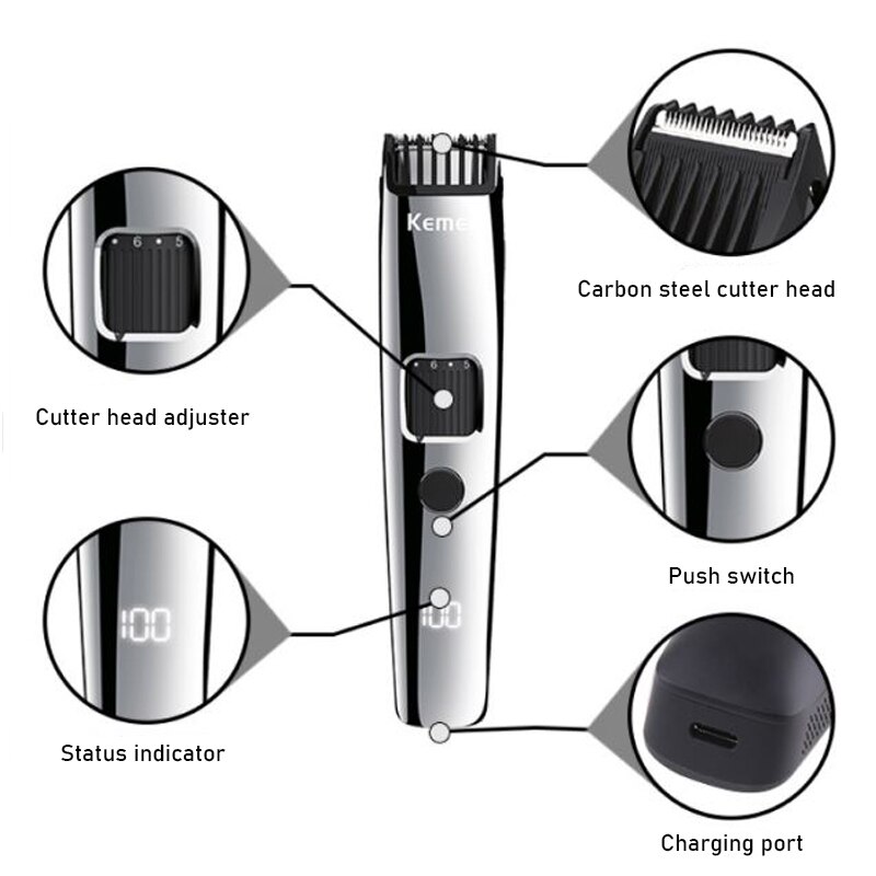 Rechargeable adjustable hair beard trimmer for men... – Grandado