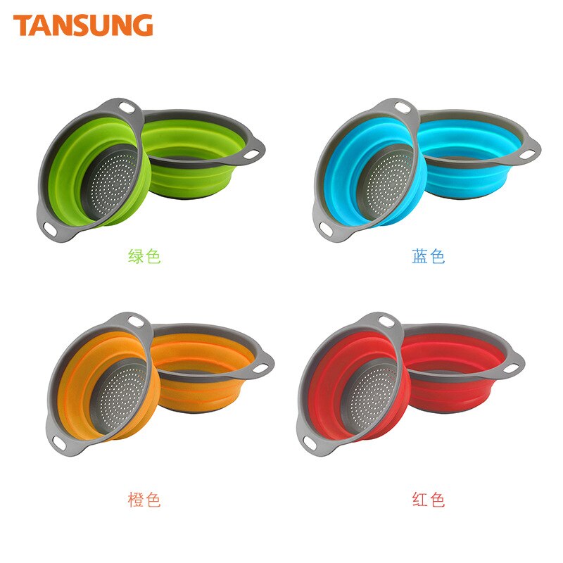 Vouwen Afvoer Mand Ronde Filter Blauw Intrekbare V... – Vicedeal