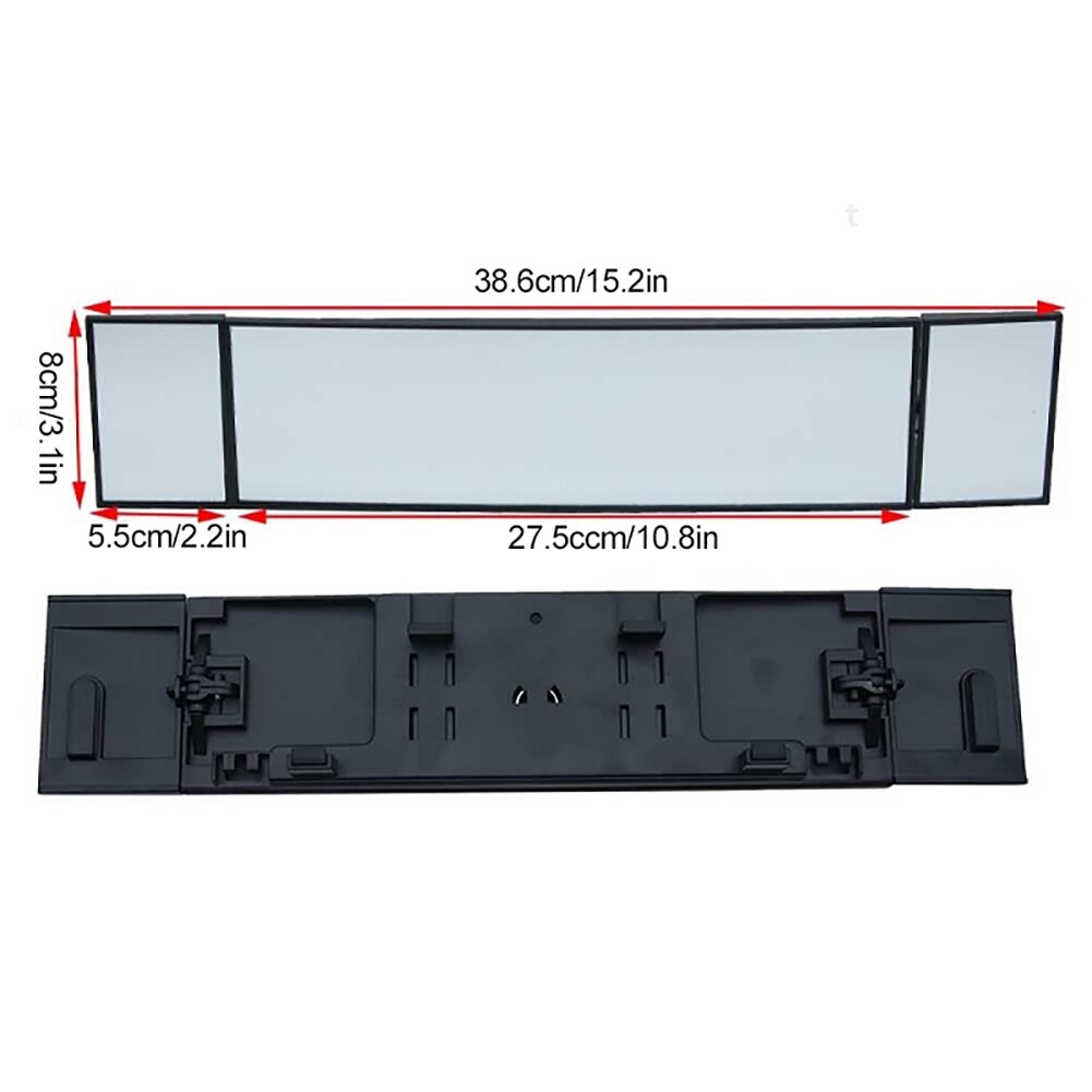 Universal Tri-Fold Curved Rearview Mirror Wide Ang... – Grandado