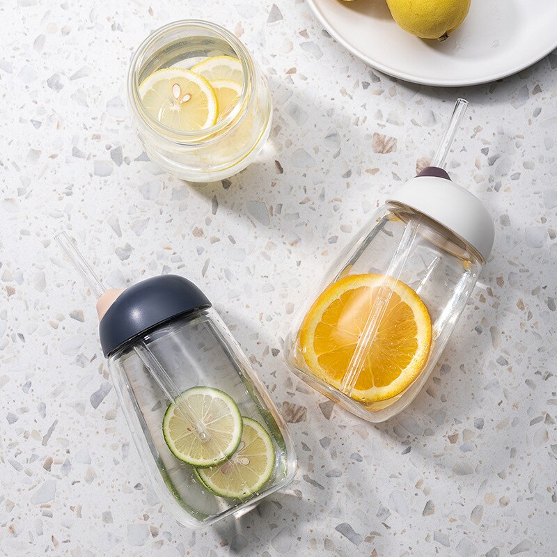 Straw cup office household water cup large capacit... – Grandado