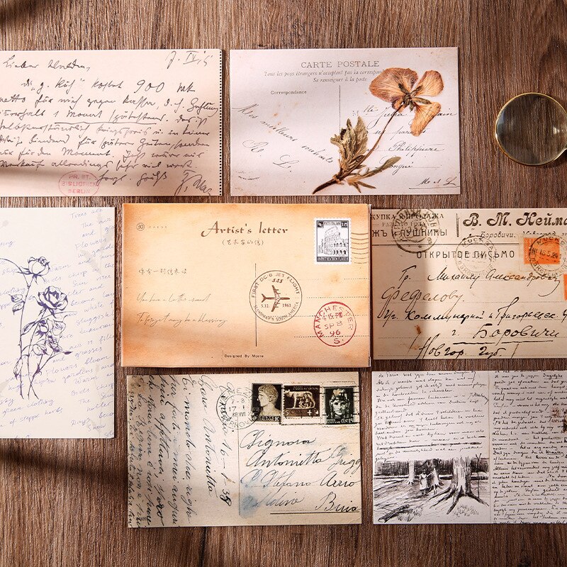 30 ark/set retro konstnärsbrev vykort gratulations... – Vicedeal