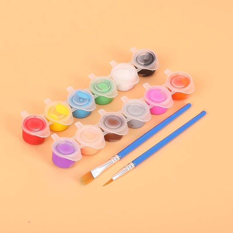1 Set Metallic Kleur Acryl Verf Voor Textiel Teken... – Grandado