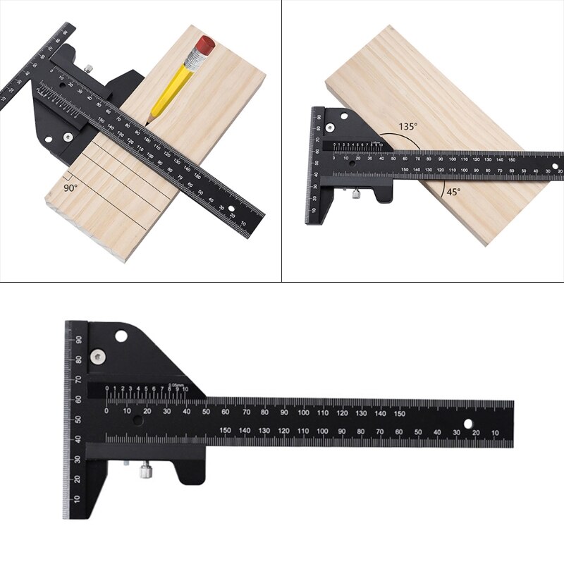 Aluminum Alloy Scale Metric Measure Scribing Ruler... – Vicedeal