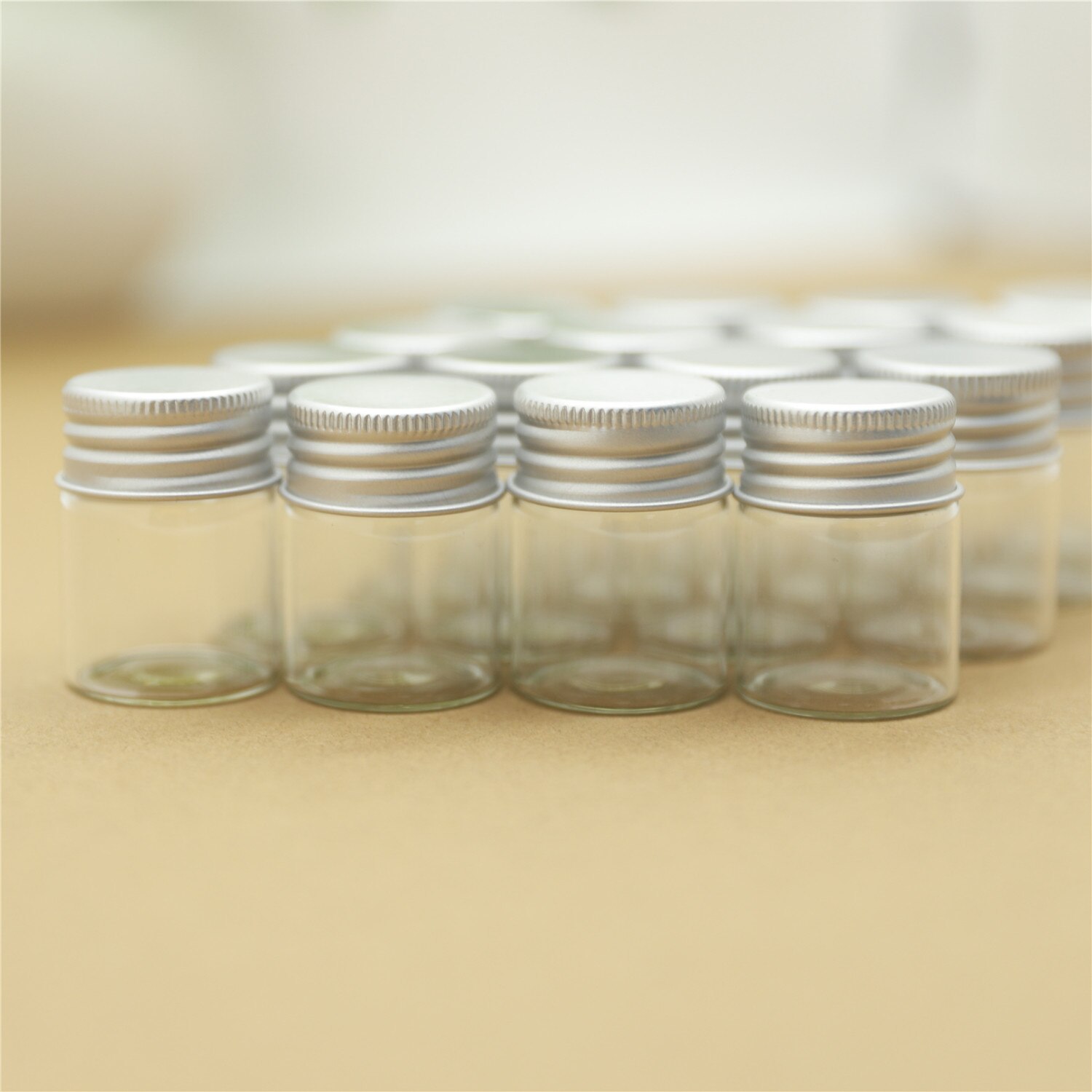 50PCS 15ml 30*40mm Small Glass Bottles Aluminum Ca... – Grandado