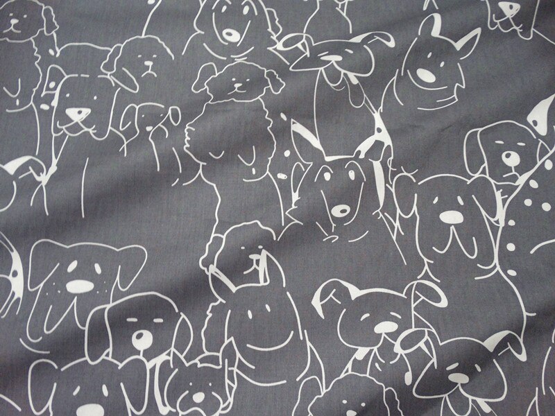 Cartoon Hond Print Stoffen Handgemaakte Tela Algod... – Vicedeal