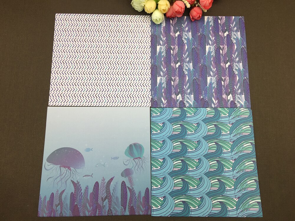 AlinaCraft 24 sheets 6"X6" ocean paper Scrapbookin... – Vicedeal