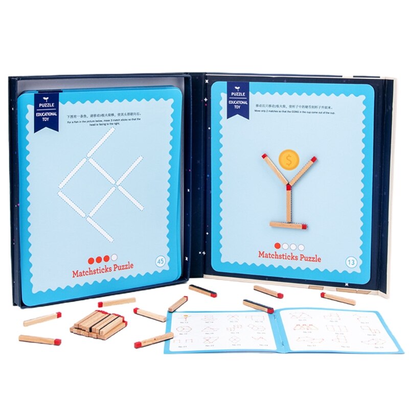 M17F Wooden Puzzle Match Sticks for Children Mathe... – Vicedeal