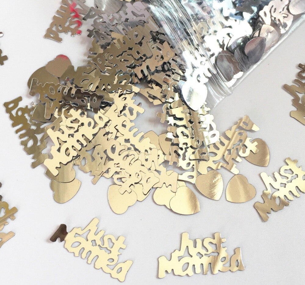 Wedding reception table scatter decoration JUST MA... – Grandado