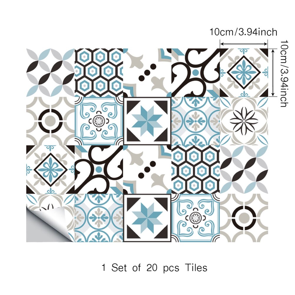 20Pcs Mozaïek Vierkante Tegel Stickers Zelfklevend... – Vicedeal