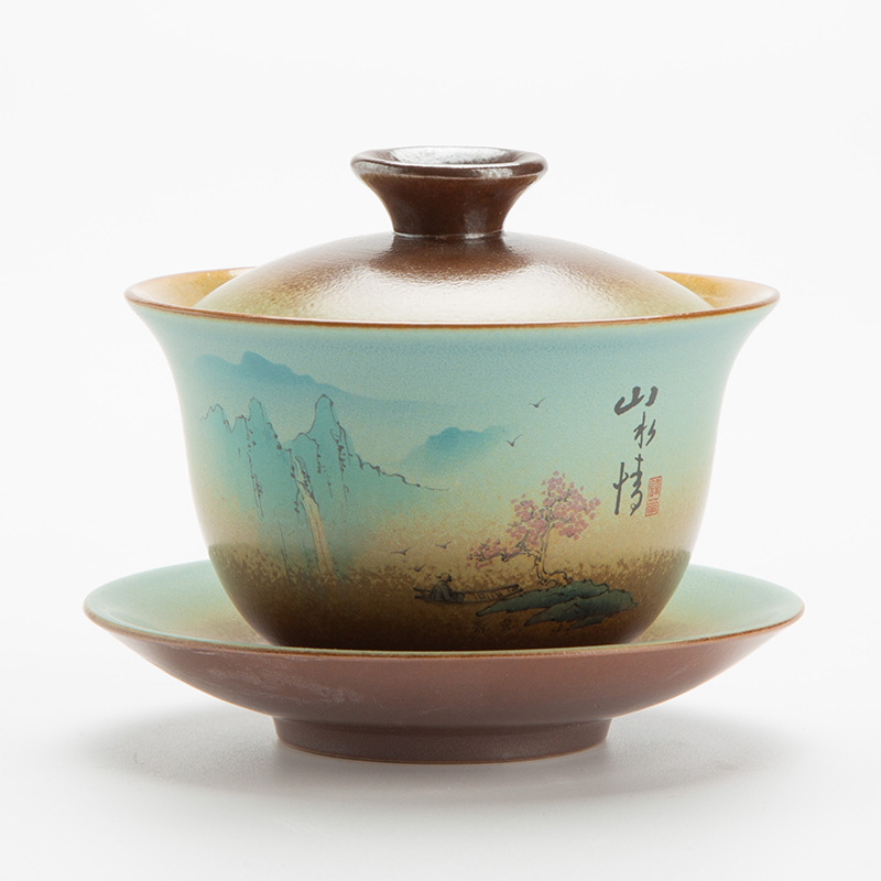 Vintage Firewood Gaiwan Tea Ceremony Bowl Ceramic ... – Grandado