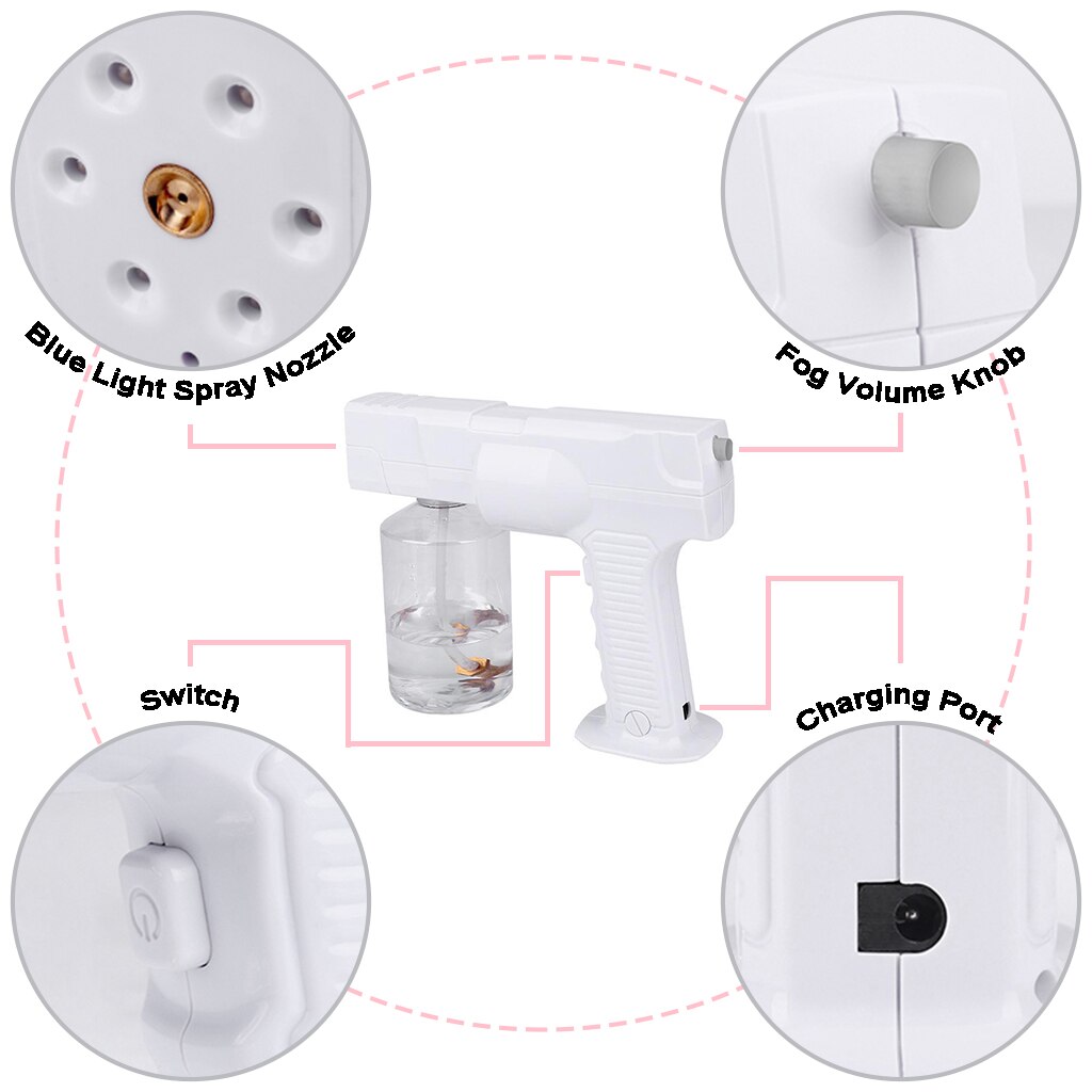 600mL Sanitizer Fogger Machine, Handheld Rechargea... – Grandado