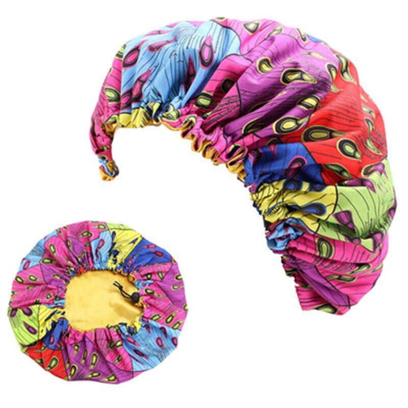 1pcs Large Sleep Cap African Print Lined Sleep Cap... – Grandado