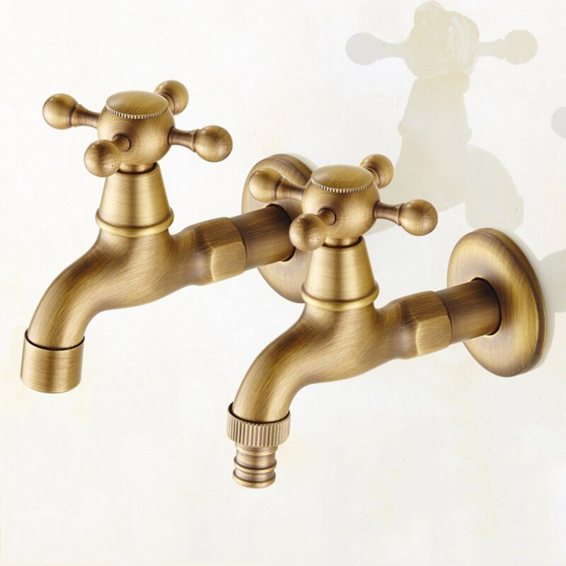 Wall Mount Bibcock Antique Brass Retro Small Pool ... – Grandado