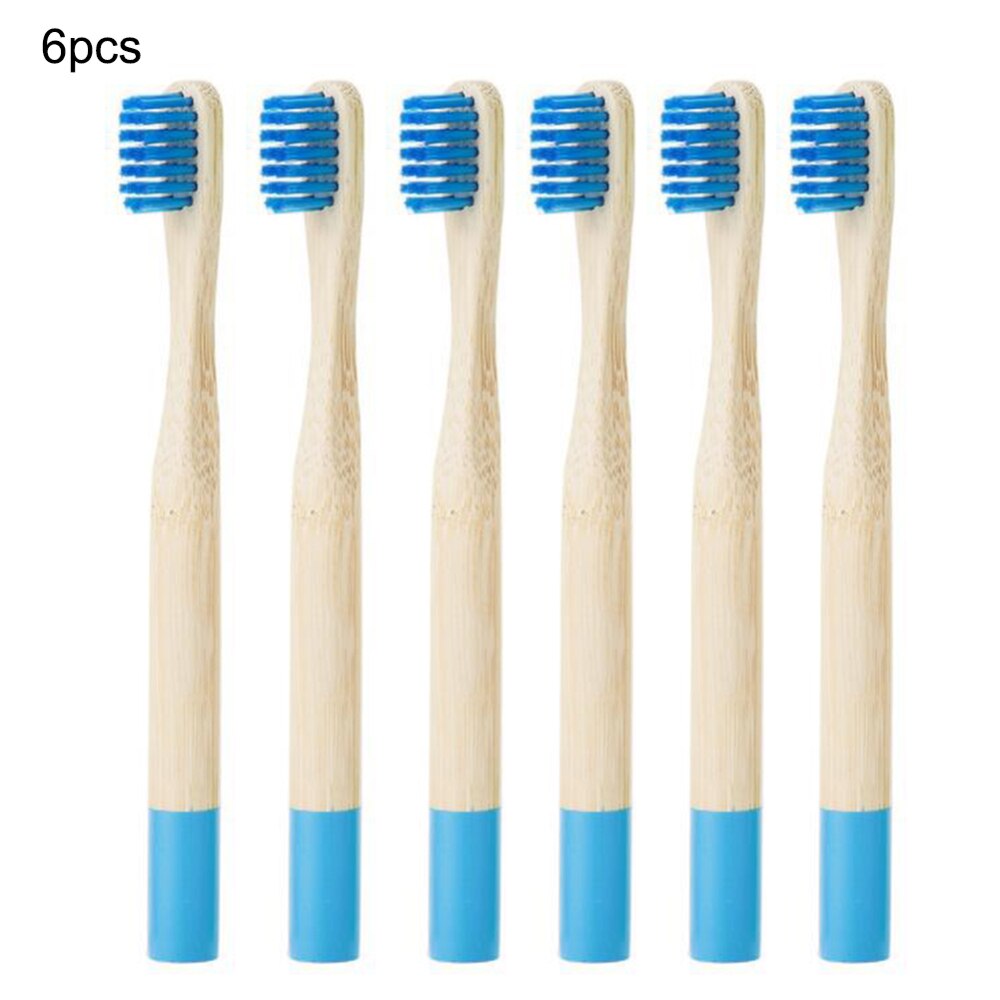 6pcs child Bamboo Toothbrush Medium Bristles Biode... – Grandado