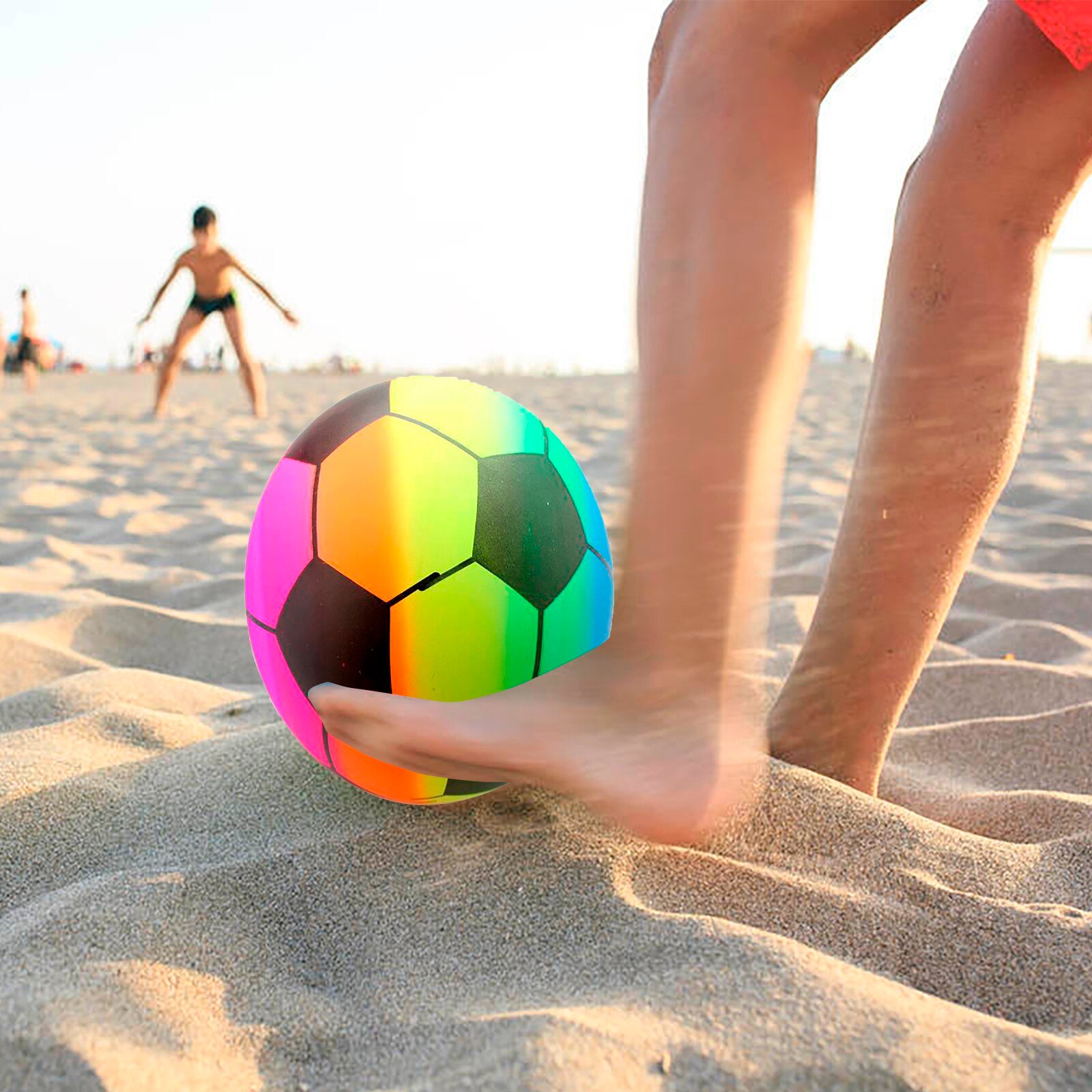 Summer Beach Rainbow Sports Ball Inflatable Handba... – Vicedeal
