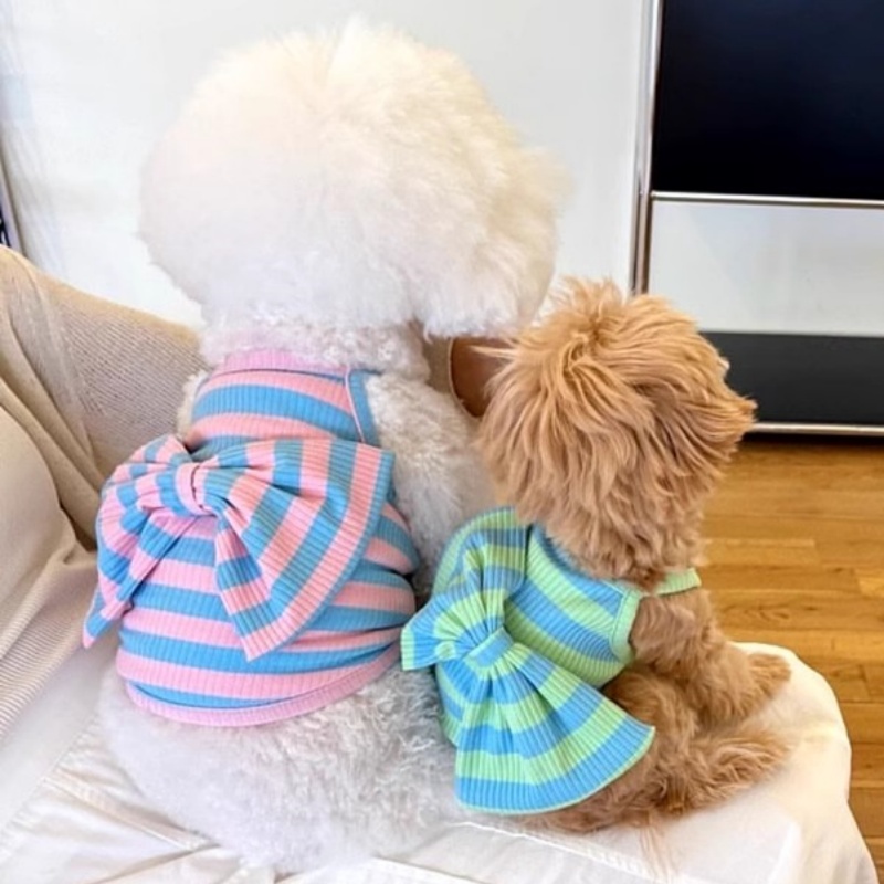 Bowknot Dog Princess Skirt Summer Dog Clothes Cute... – Grandado