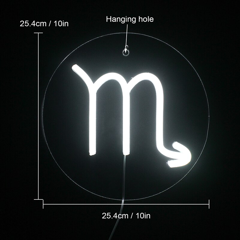 Wanxing Scorpio Neon Sign Astrology Zodiac Horosco... – Vicedeal