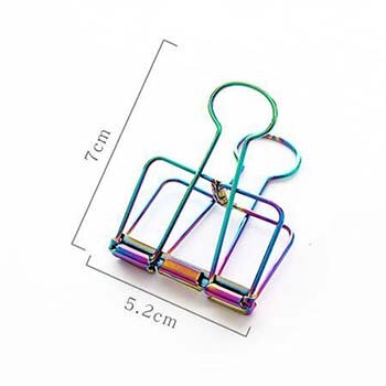 1pcs Colored Hollow Metal Plating Binder Clip/ Fis... – Vicedeal