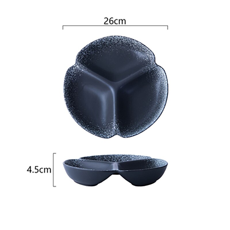 FANCITY Breakfast plate, divided plate, ceramic ho... – Grandado