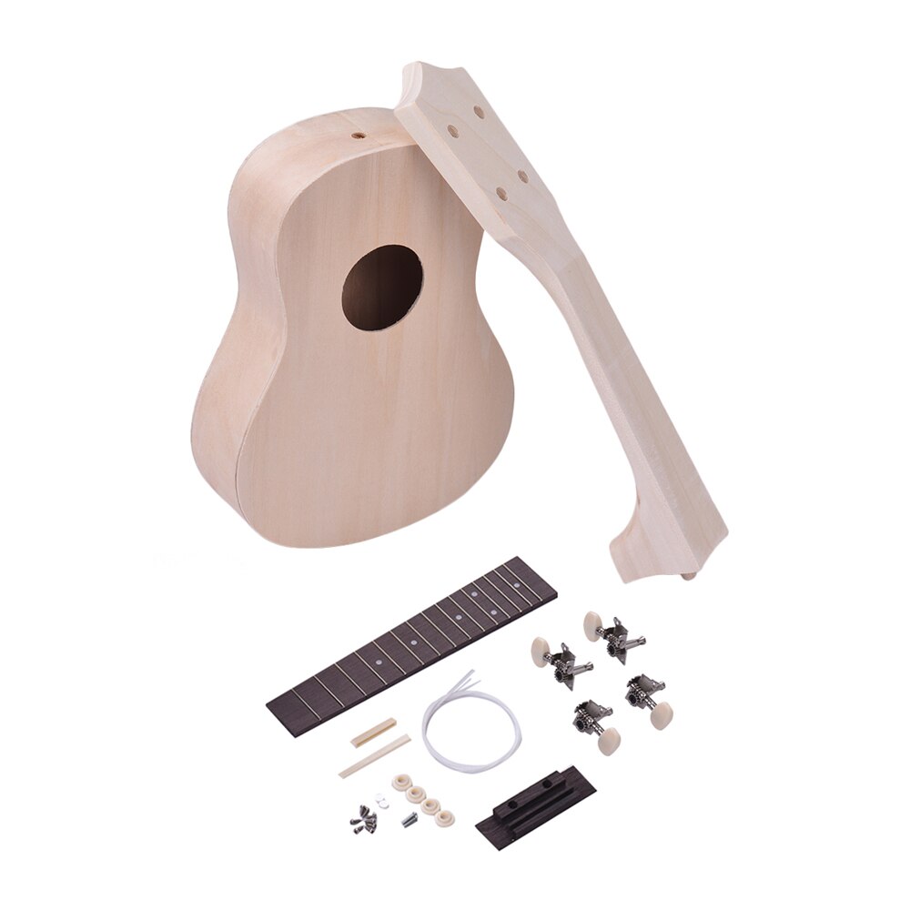 21 Inches Unfinished DIY Ukulele Ukelele Uke Kit B... – Grandado