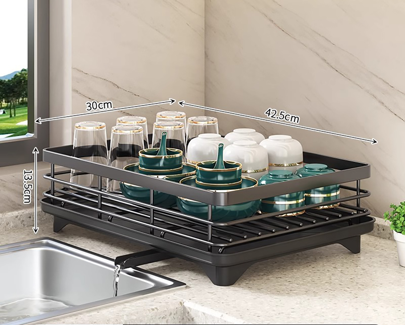 Dish Rack, Large Capacity Dish Drying Rack With Dr... – Grandado