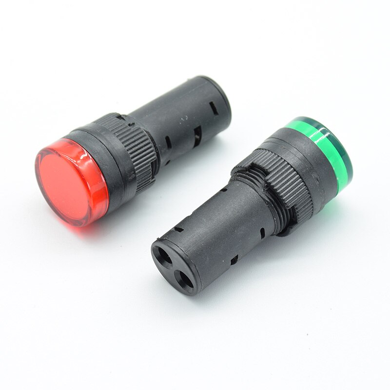 1 stk 16mm signal led indikator lys blå grøn rød h... – Grandado