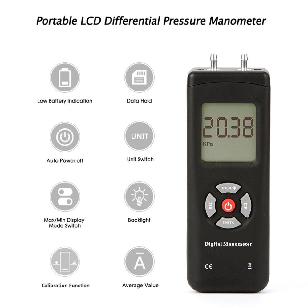 TL-100 Digital Manometer Air Pressure Meter Handhe... – Grandado