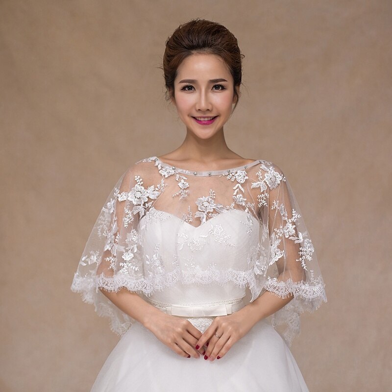 Red Bridal Lace Bridal Wraps / Shawls / Jackets / ... – Grandado