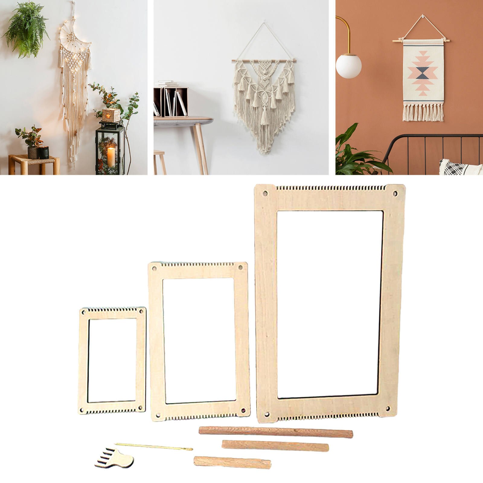 3x Weaving Looms Set Hand-Knitted Multi-Craft Tool... – Grandado