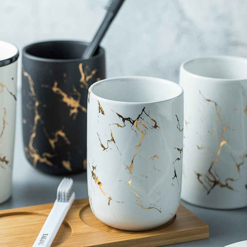 Bamboe lade Badkamer Creatieve Tand Cup Water Cup ... – Grandado