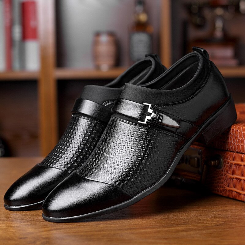 Autumn Man Leather Shoes Slip On Flats Oxford Busi... – Vicedeal