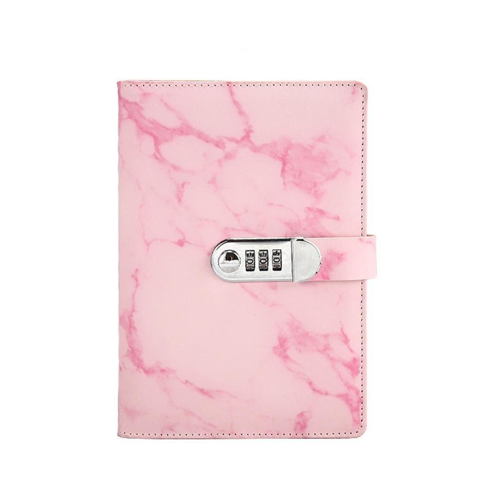 A5 Marble Texture Notebook Password Lock Notebooks... – Grandado