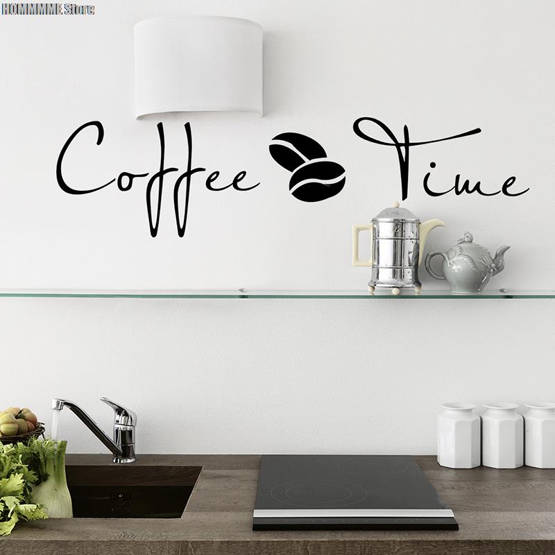 1pc Coffee Time Wall Stickers Modern Cafe Art Deca... – Vicedeal