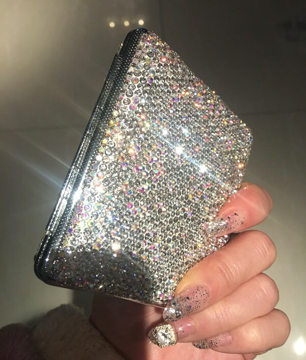 INS Diamond Mirror Makeup Mirror square Shape Doub... – Grandado