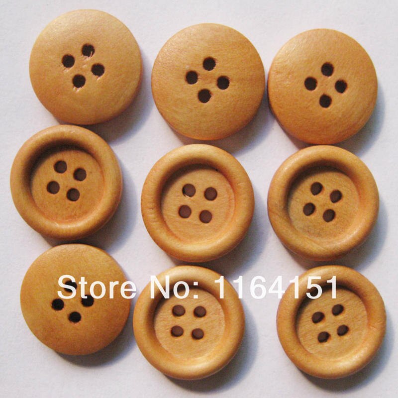 20/50pcs 20mm 4 holes china Primary Color natural ... – Grandado